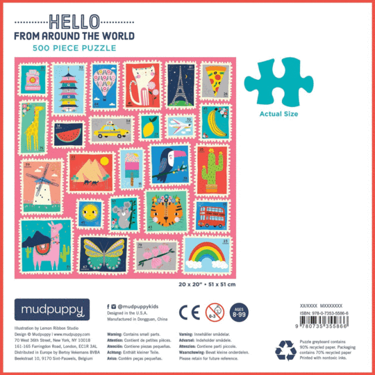 Hello from Around the World 500 Piece Puzzle - Quick Ship